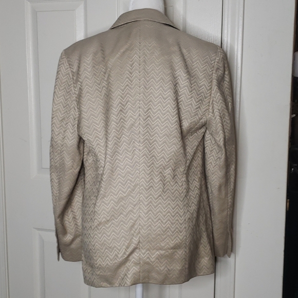 Escada | Jackets & Coats | Escada Gold Cream Blazer Vintage Size 2 ...